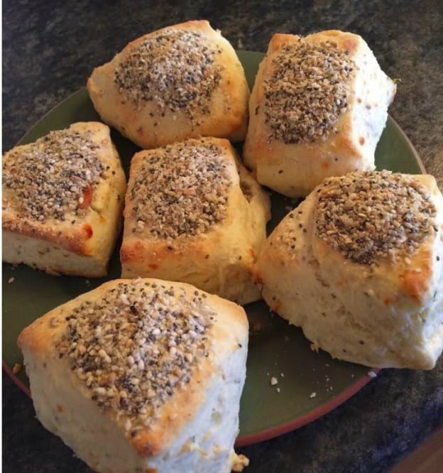 Potato Biscuits with Seed Topping